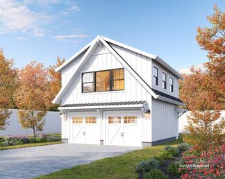 22'x24' Two Car ADU Garage Loft Architectural Plans – Build Blueprint