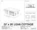 22' x 28' Lean Cottage Architectural Plans – Build Blueprint