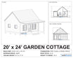 20' x 24' Budget Cabin Architectural Plans – Build Blueprint