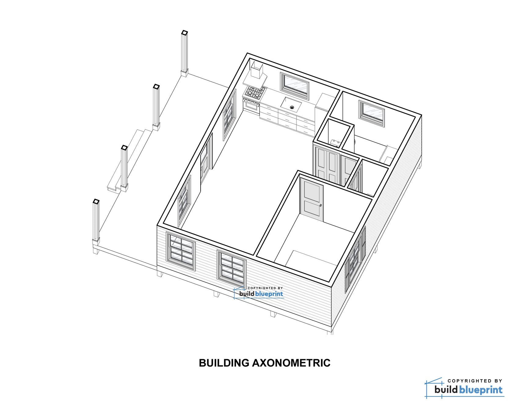 20 X 24 Budget Cabin Architectural Plans Build Blueprint