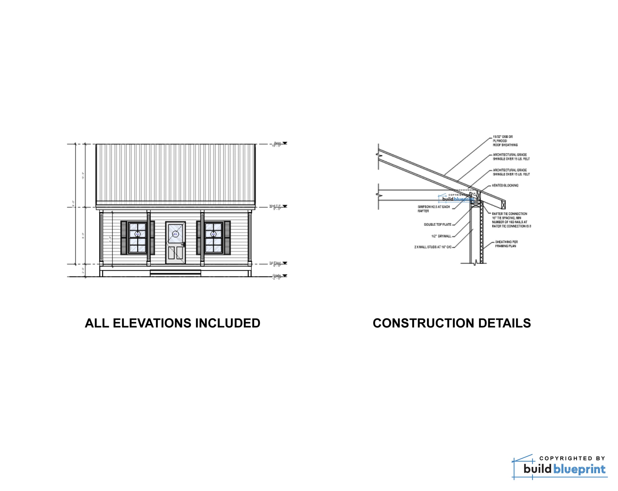 20 X 24 Budget Cabin Architectural Plans Build Blueprint