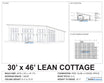 30' x 46' Lean Cottage Architectural Plans – Build Blueprint