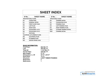 24' x 36' Nordic A-Frame House Architectural Plans – Build Blueprint