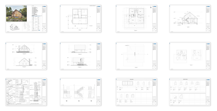 24' x 36' Modern A-Frame Cabin Architectural Plans – Build Blueprint