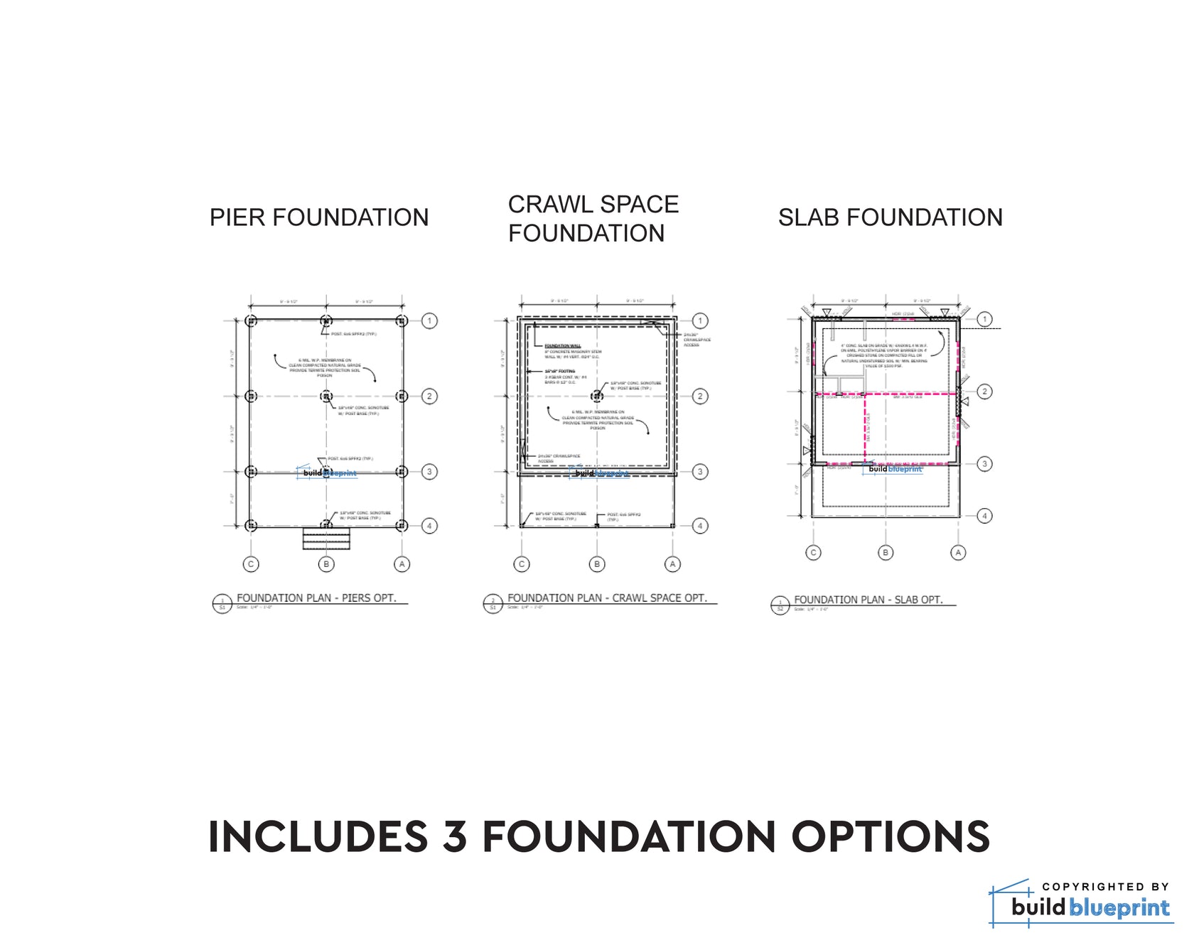 20' x 20' Lean Cottage Architectural Plans – Build Blueprint