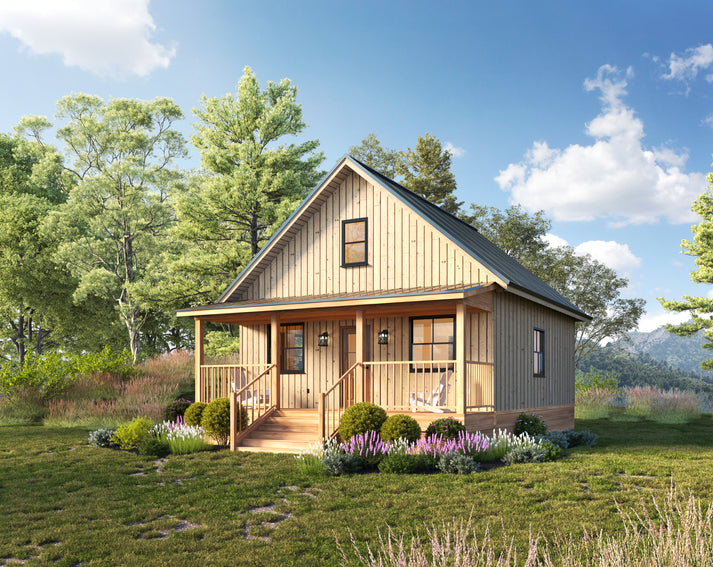 24' x 28' Honey Creek Cabin Architectural Plans – Build Blueprint