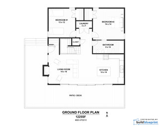 35' x 35' Long Creek Modern Cabin Architectural Plans – Build Blueprint