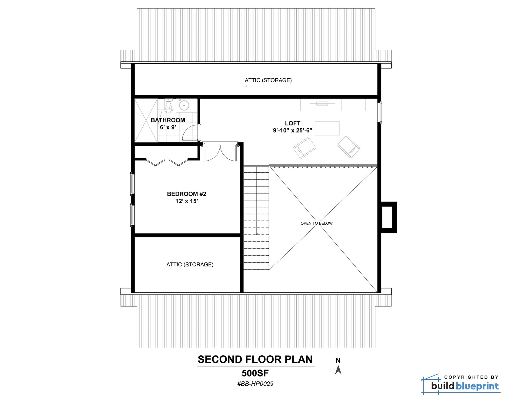 34' x 36' Spruce Cabin Architectural Plans – Build Blueprint